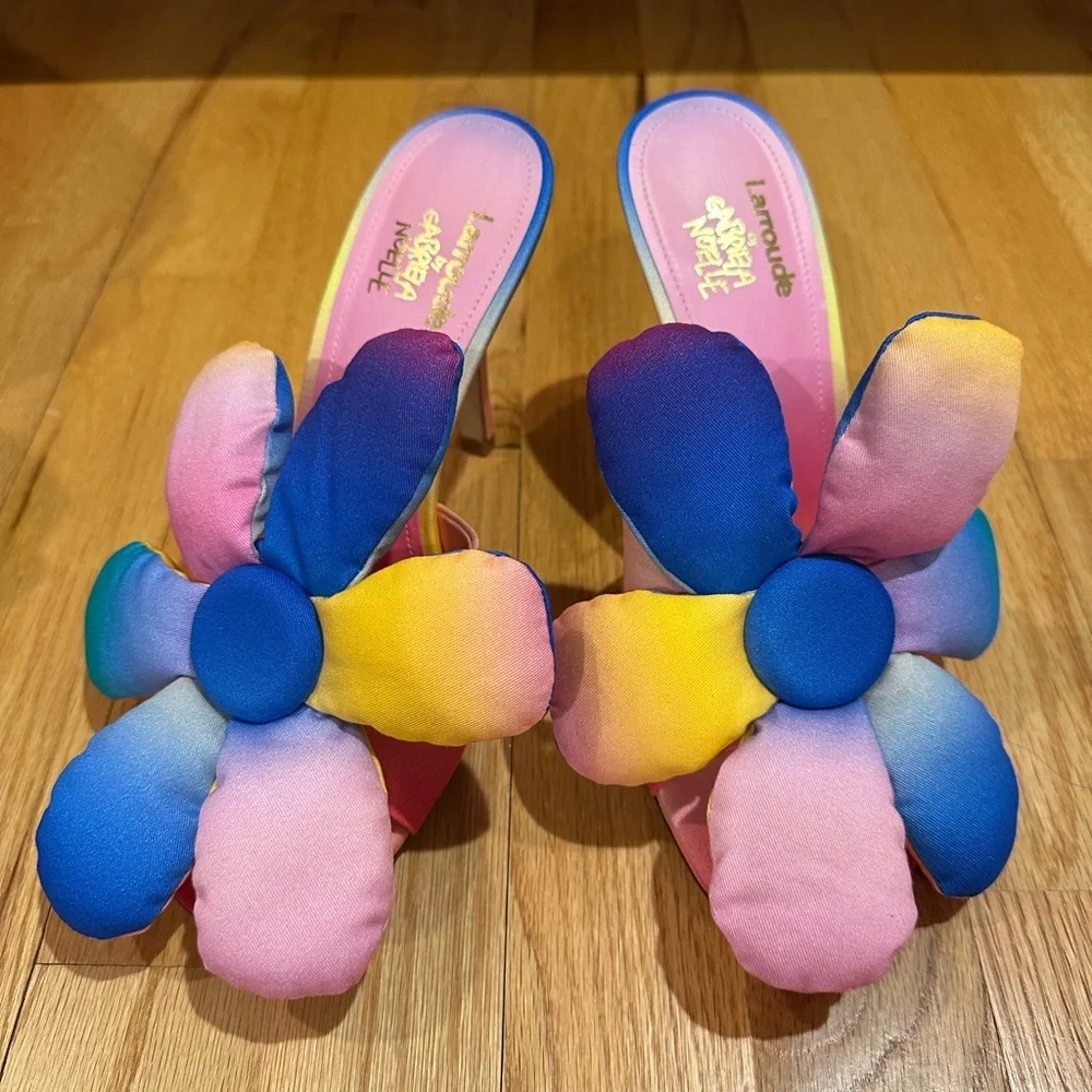 Larroude | Shoes | Larroude Full Bloom Mule In Rainbow Sz 7 | Poshmark